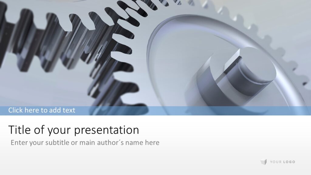 Powerpoint Präsentation - Zahnrad - Unternehmenspräsentation - vorlagen.de